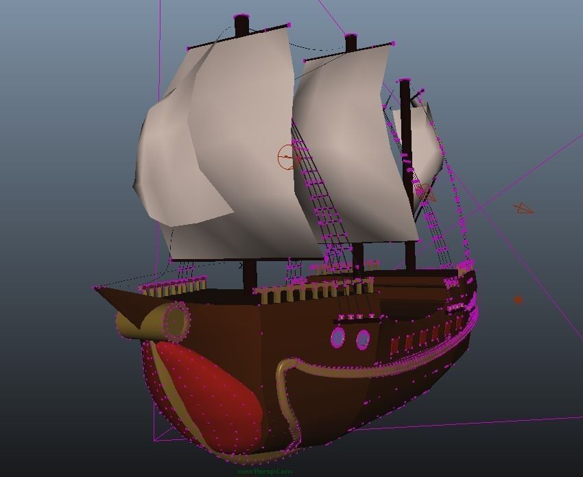 3D model Basic Pirate Ship VR / AR / low-poly | CGTrader