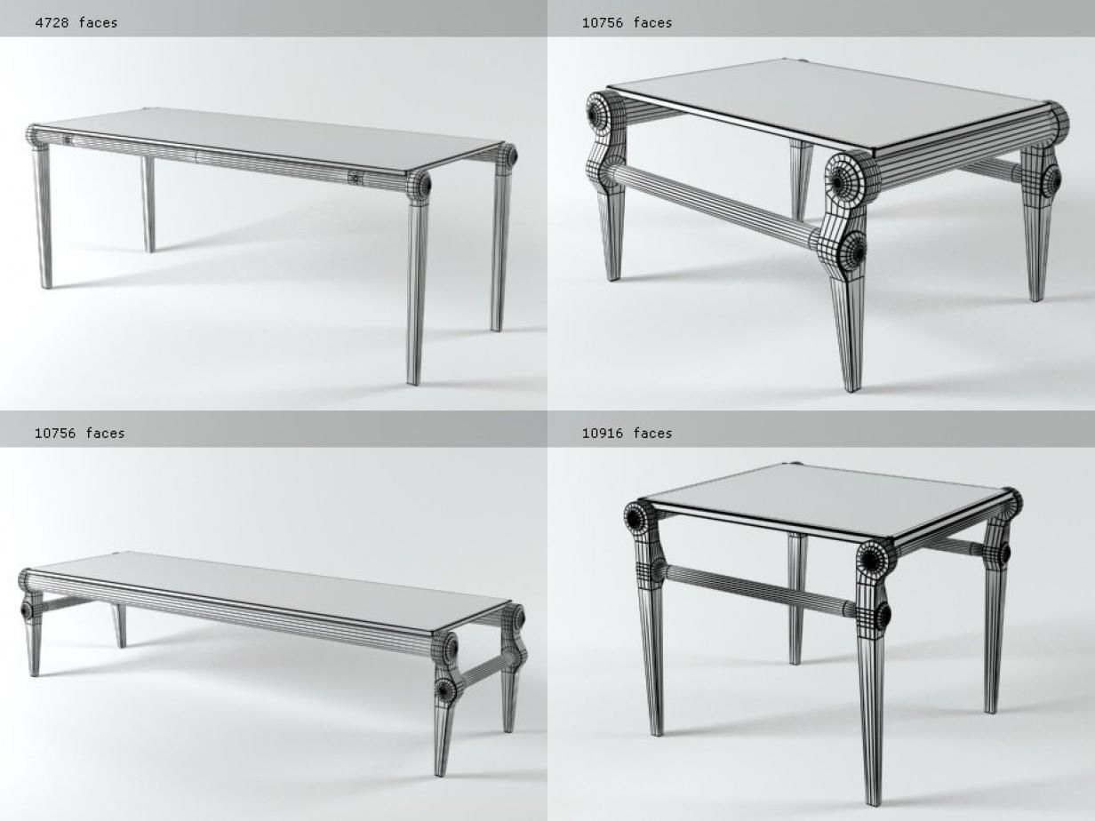 Nilo tables 3D model | CGTrader
