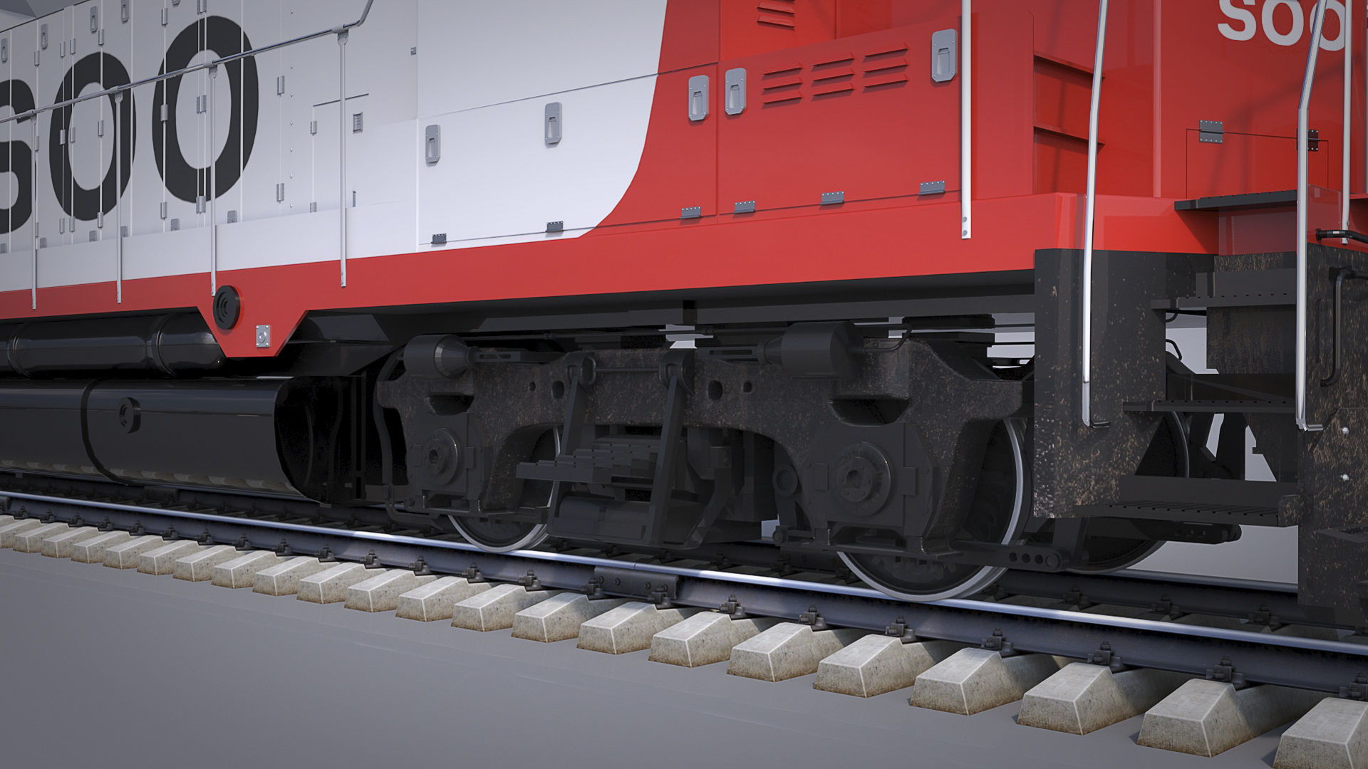 Locomotive GP30 700 SOO Line 3D model | CGTrader