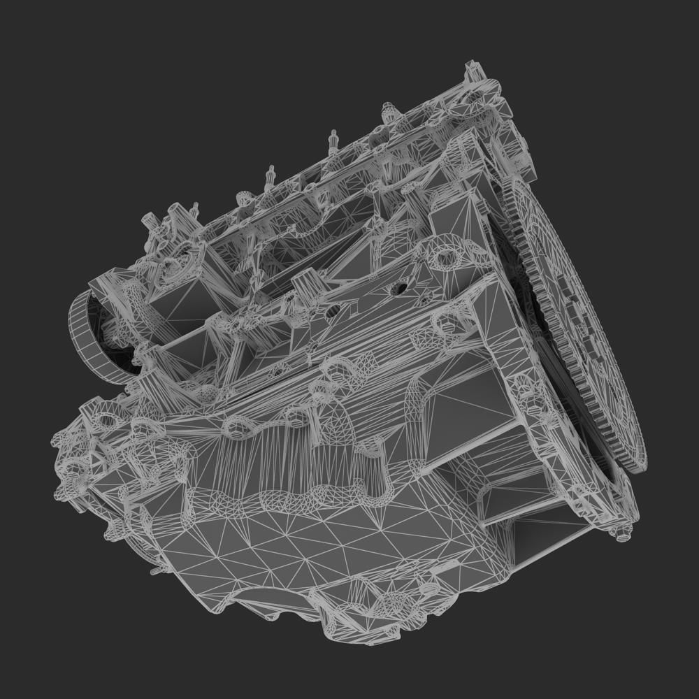4 Cylinder Engine Block Cutaway 3D model | CGTrader
