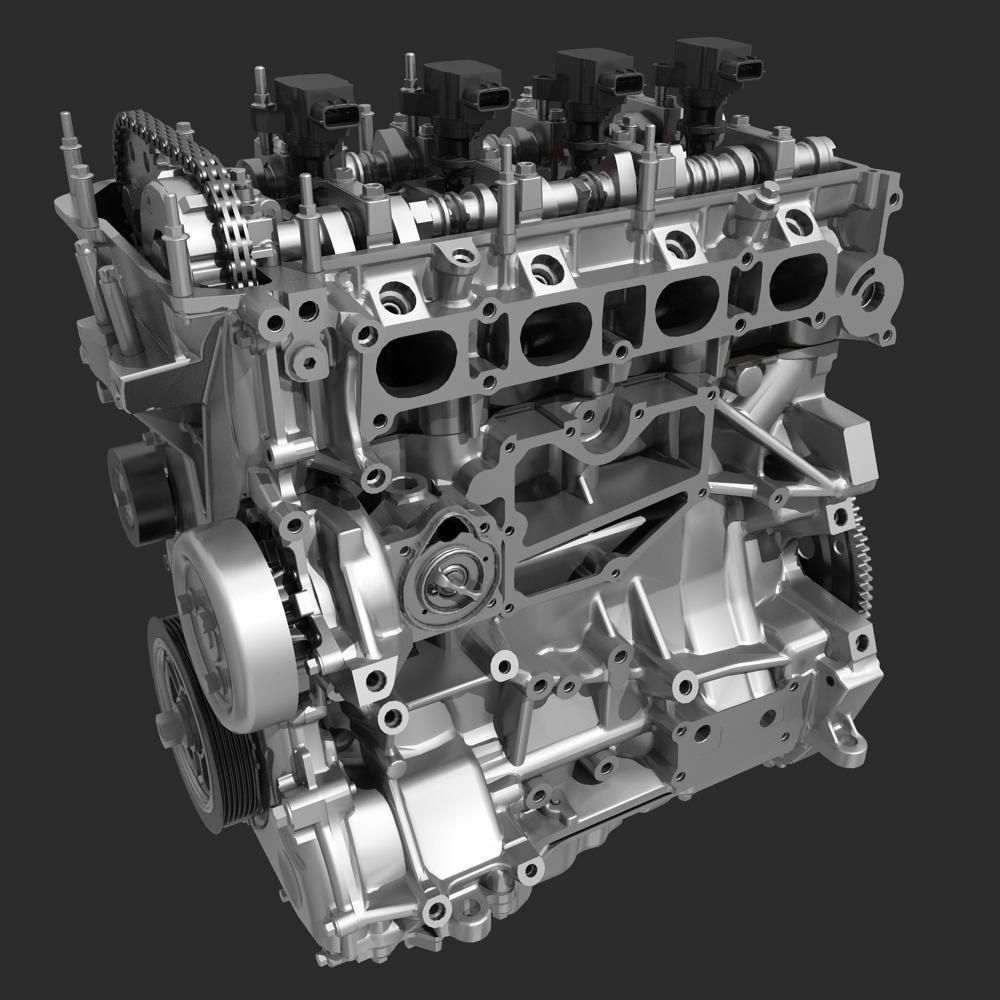 4 Cylinder Engine Block Cutaway 3D model | CGTrader