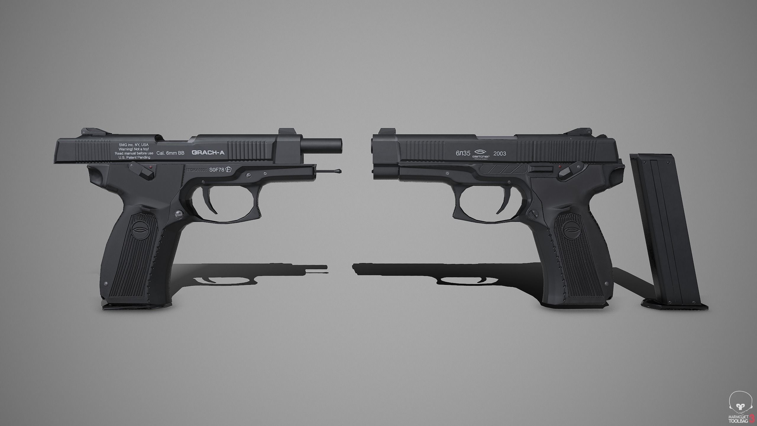 3D model MP443 GRACH-A VR / AR / low-poly | CGTrader