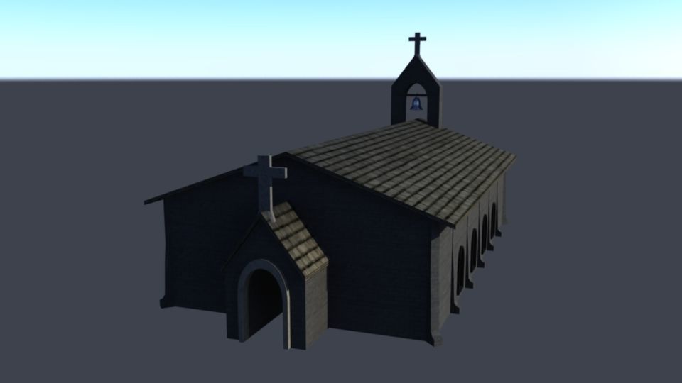 3D model Chapel Simple VR / AR / low-poly | CGTrader