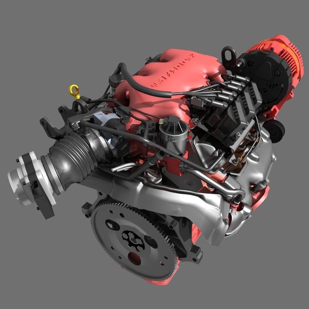 Car V6 Engine 3D model | CGTrader