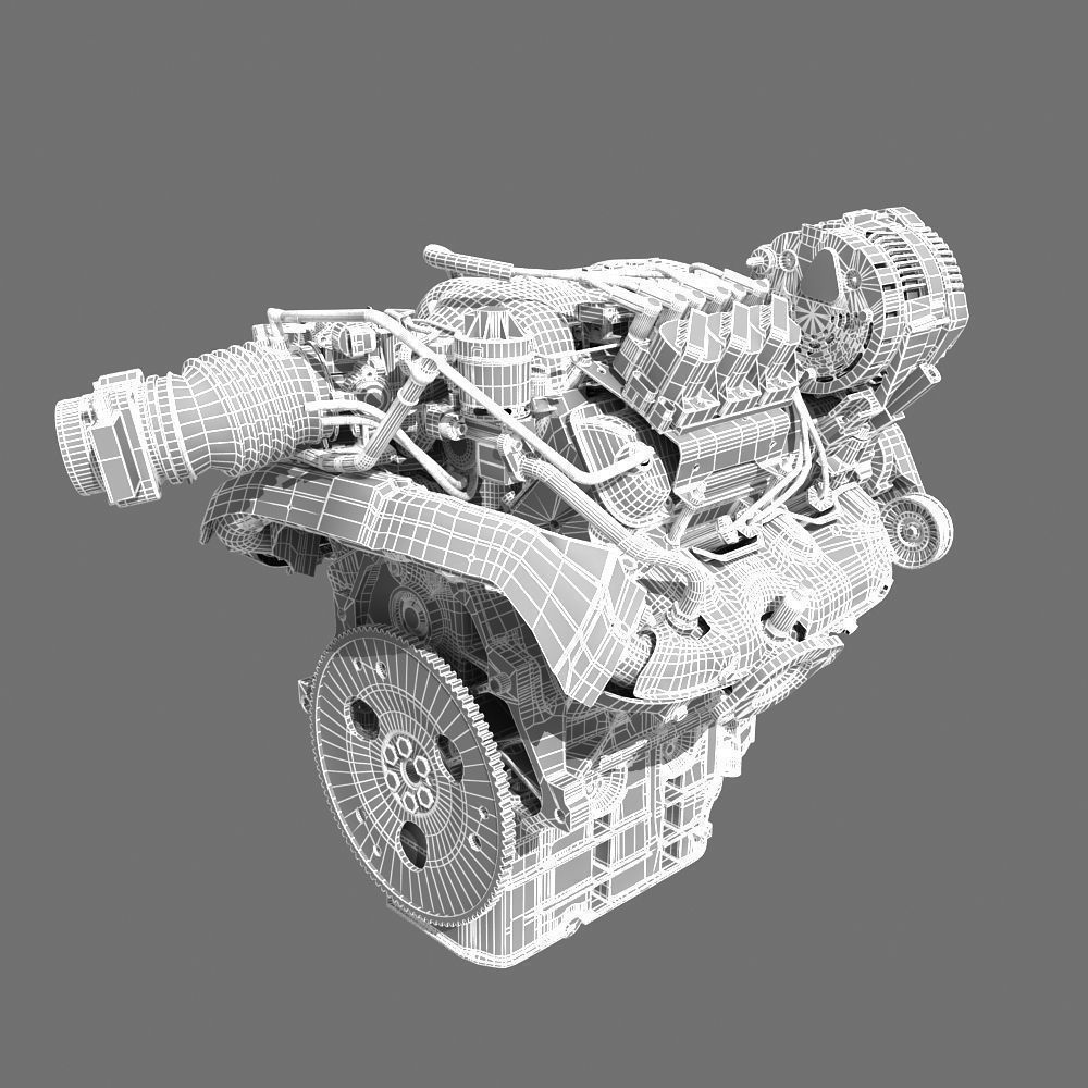 Car V6 Engine 3D model | CGTrader