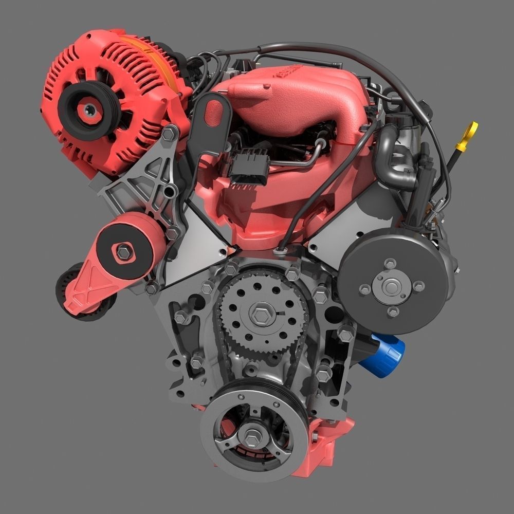 Car V6 Engine 3D model | CGTrader