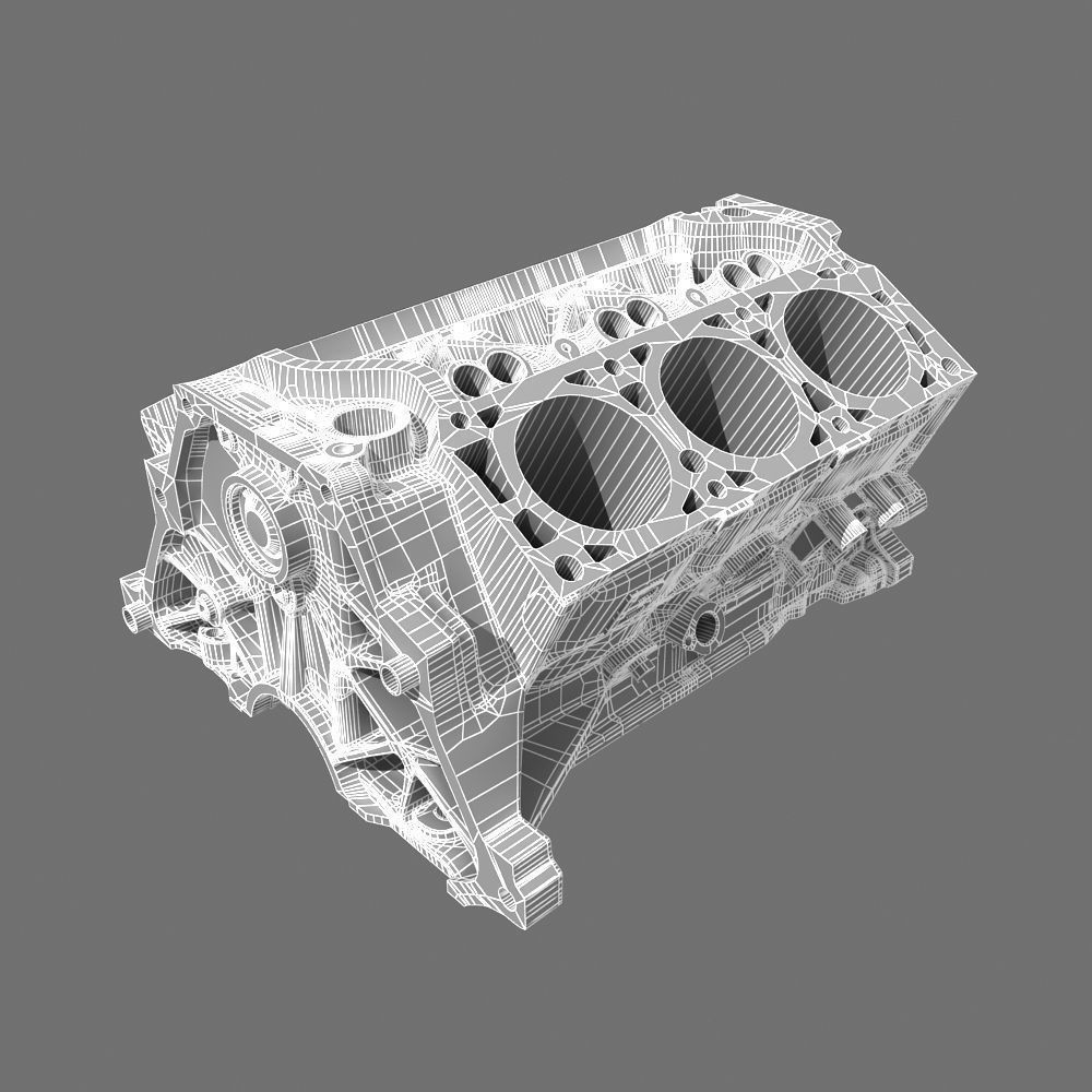 Car V6 Engine 3D model | CGTrader