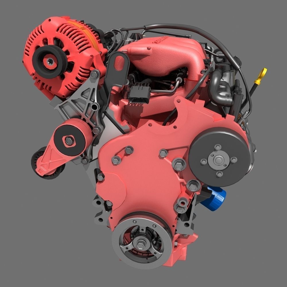 Car V6 Engine 3D model | CGTrader