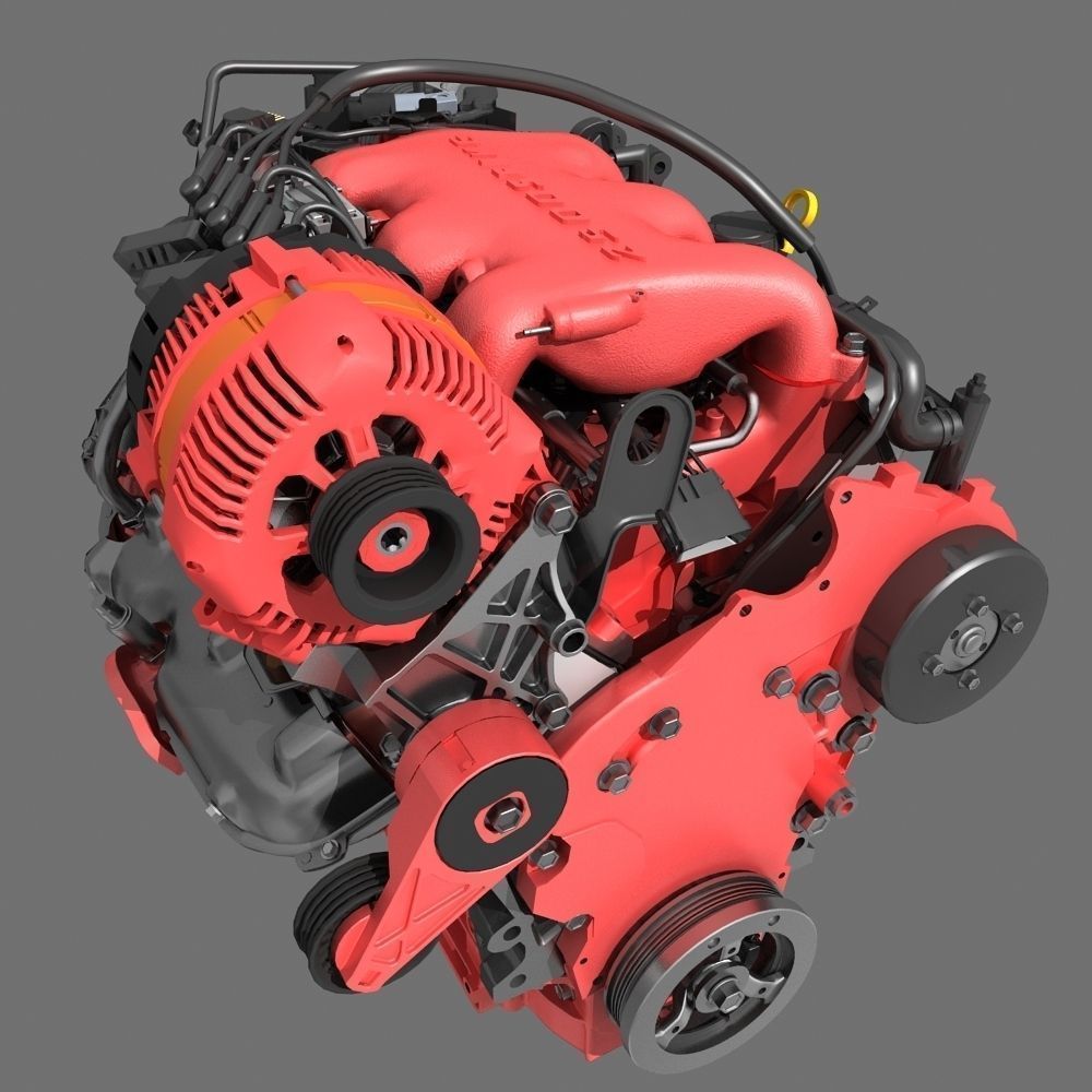 Car V6 Engine 3D model | CGTrader