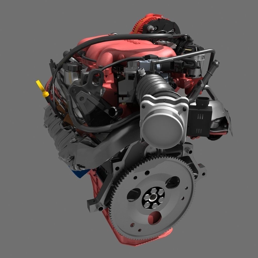 Car V6 Engine 3D model | CGTrader