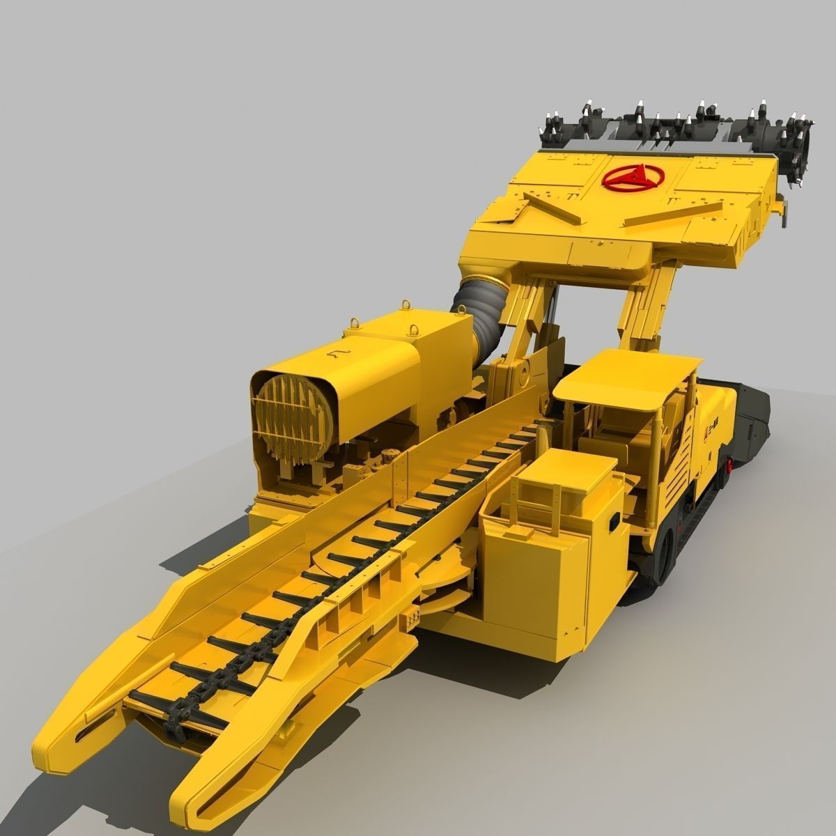 Roadheader truck with crane 3D model | CGTrader