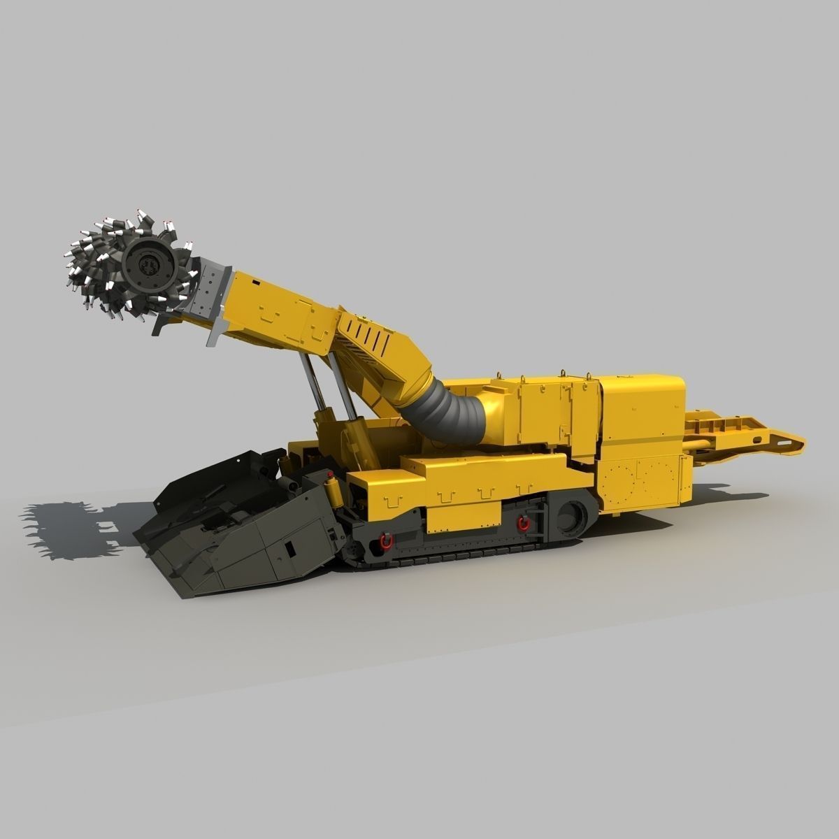 Roadheader truck with crane 3D model | CGTrader