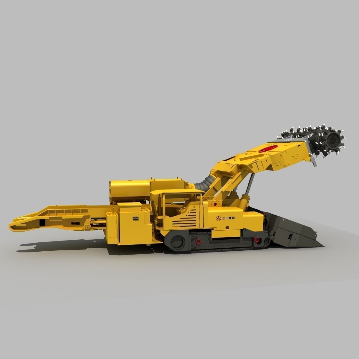 Roadheader truck with crane 3D model | CGTrader