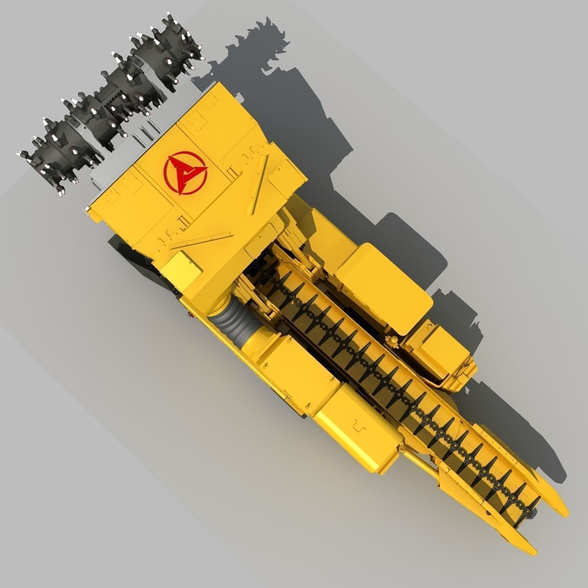 Roadheader truck with crane 3D model | CGTrader