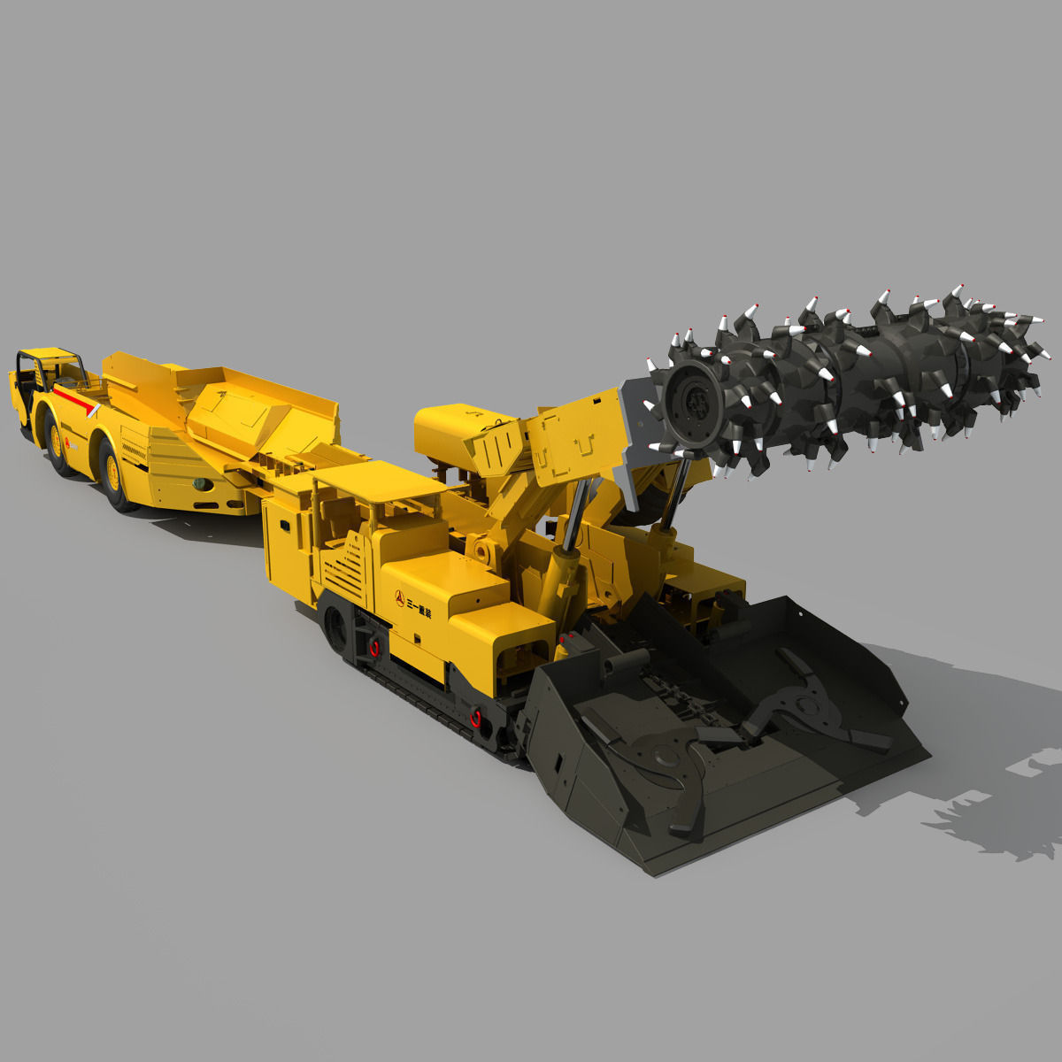 Roadheader and Special Truck 3D model | CGTrader