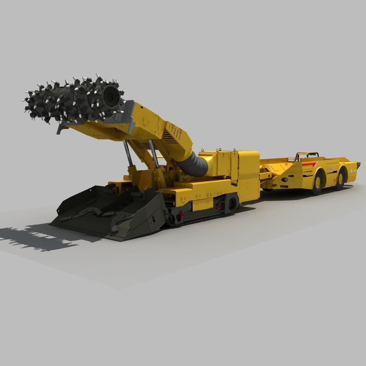 Roadheader and Special Truck 3D model | CGTrader