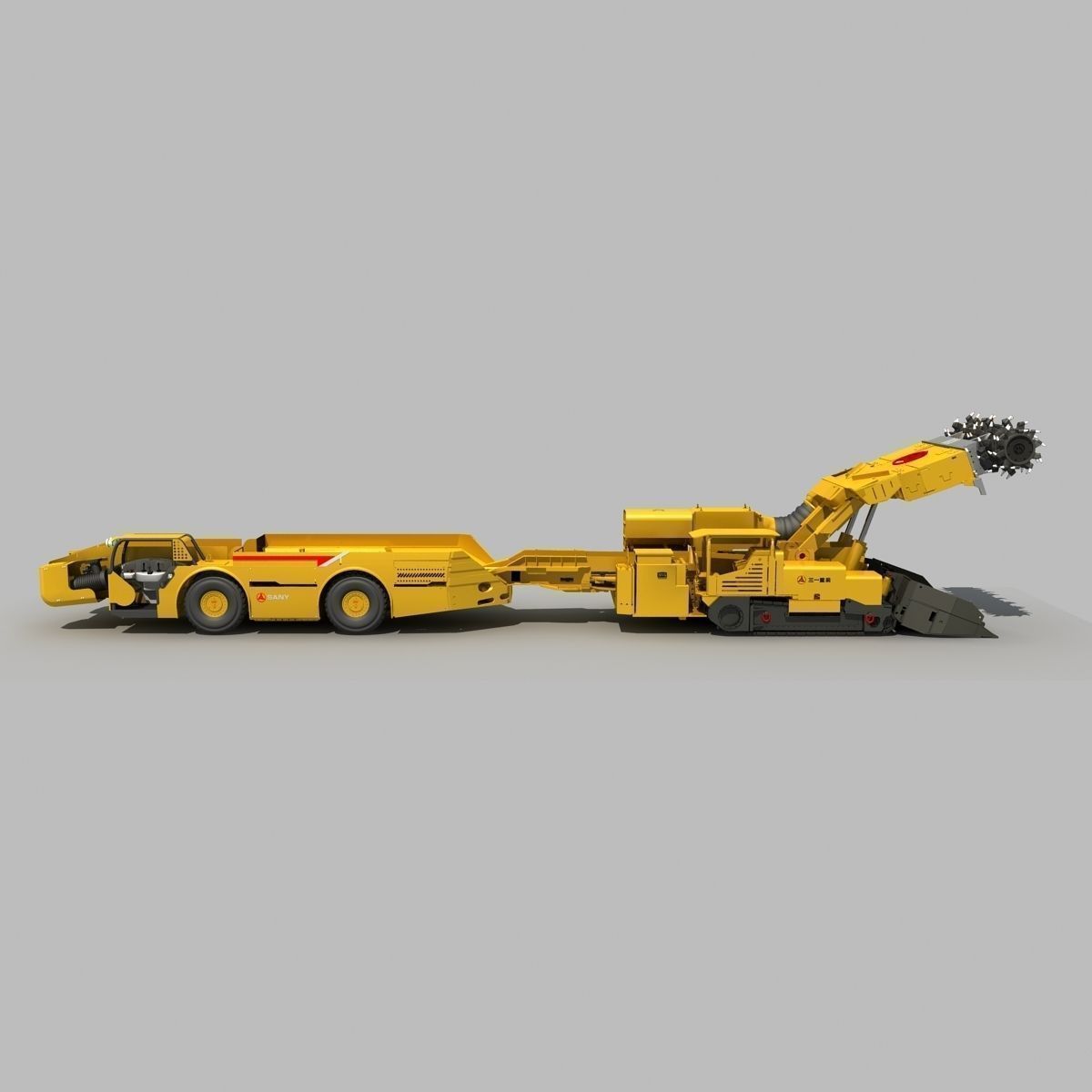 Roadheader and Special Truck 3D model | CGTrader