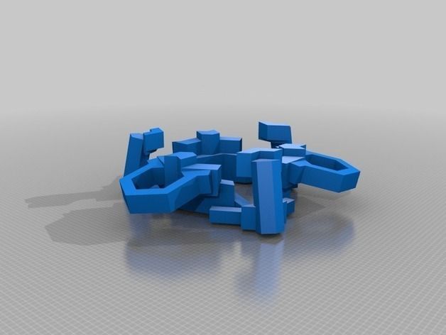 RCS Hex Chain free 3D model 3D printable | CGTrader