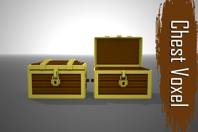 3D model Voxel Chest VR / AR / low-poly | CGTrader