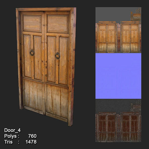 3D model 10 Low Poly Door VR / AR / low-poly | CGTrader