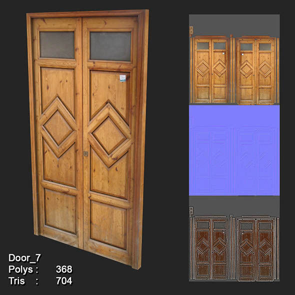 3D model 10 Low Poly Door VR / AR / low-poly | CGTrader