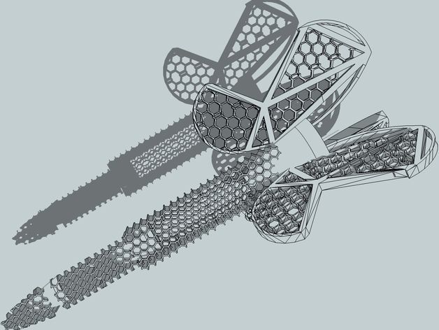 RCS Honeycomb Rocket free 3D model 3D printable | CGTrader