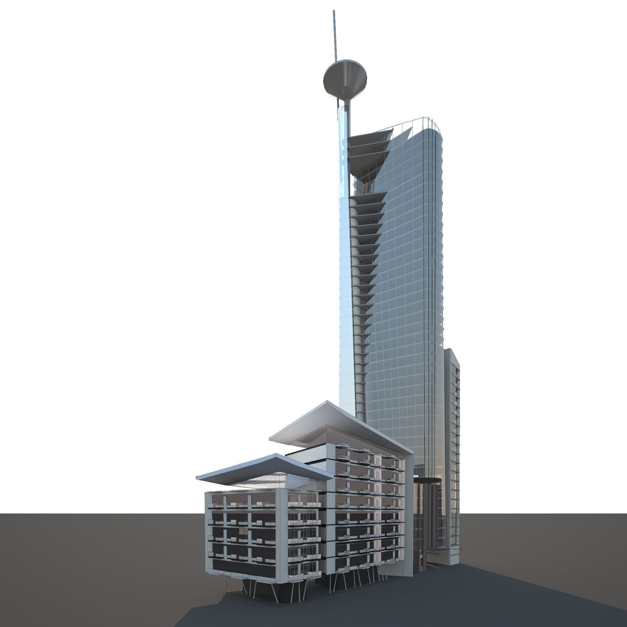 skyskraper modern skyscraper 3D model animated | CGTrader