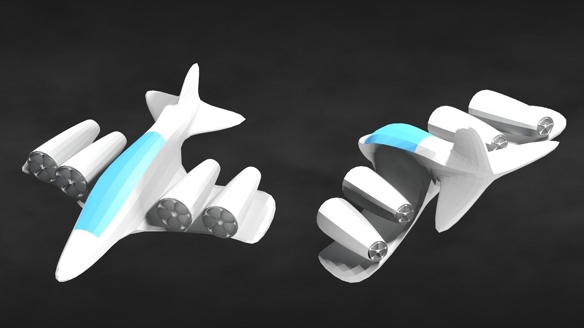 Low-Poly Plane 3D Model 3D printable .stl - CGTrader.com