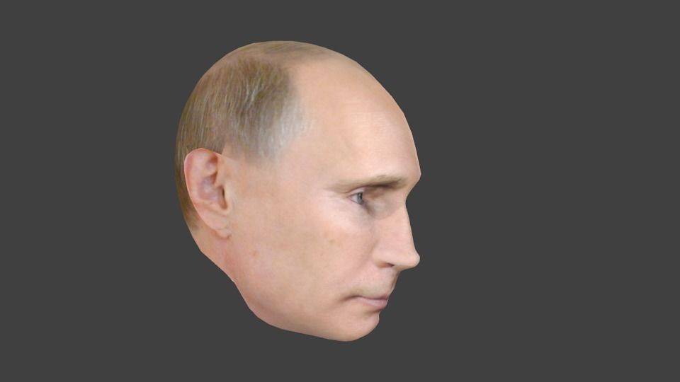 3D model Head of Vladimir Putin low poly VR / AR / low-poly | CGTrader