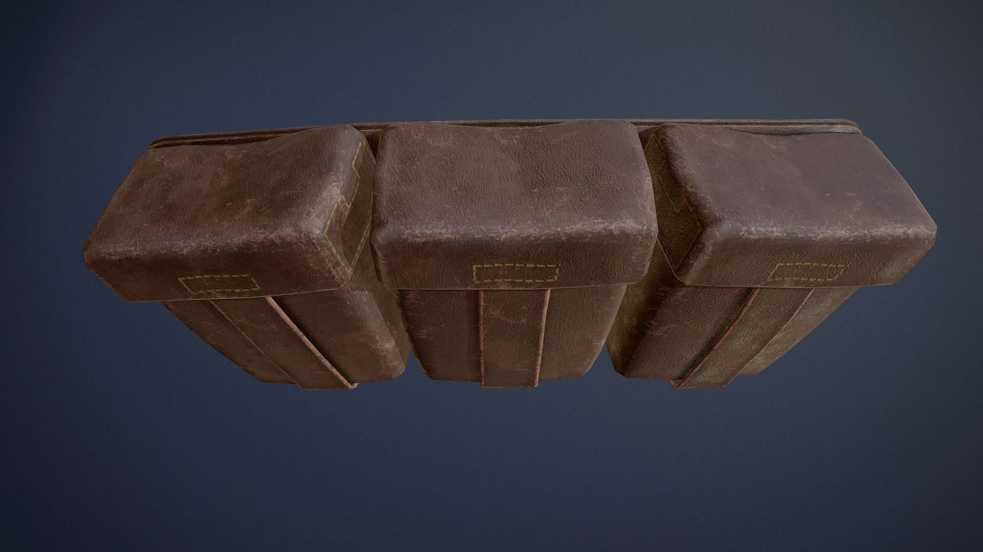 German WW1 Ammo Pouches game-ready asset free VR / AR / low-poly 3D ...