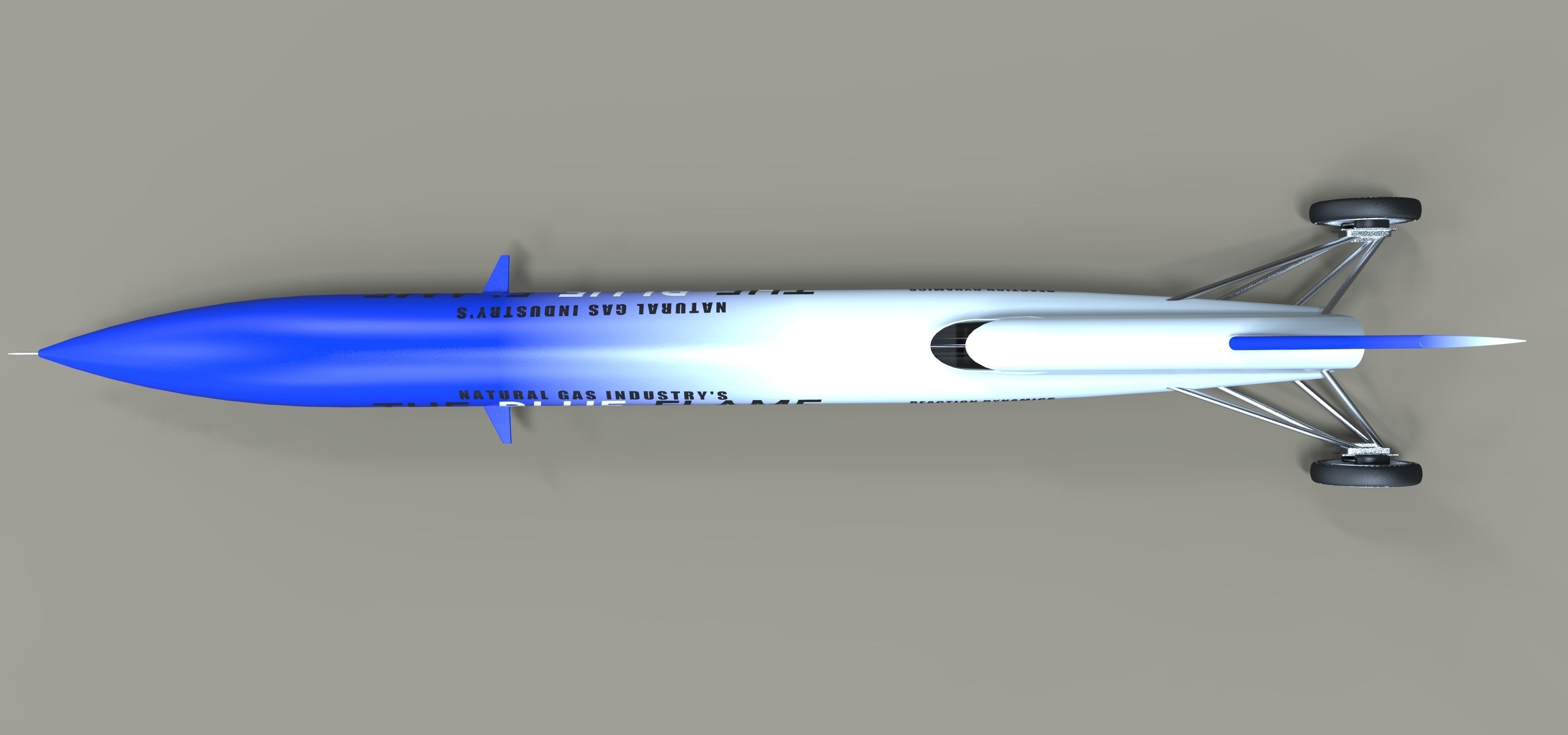 Blue Flame jet car 3D model | CGTrader