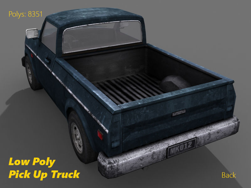 3D model Pickup Truck - Low Poly VR / AR / low-poly | CGTrader