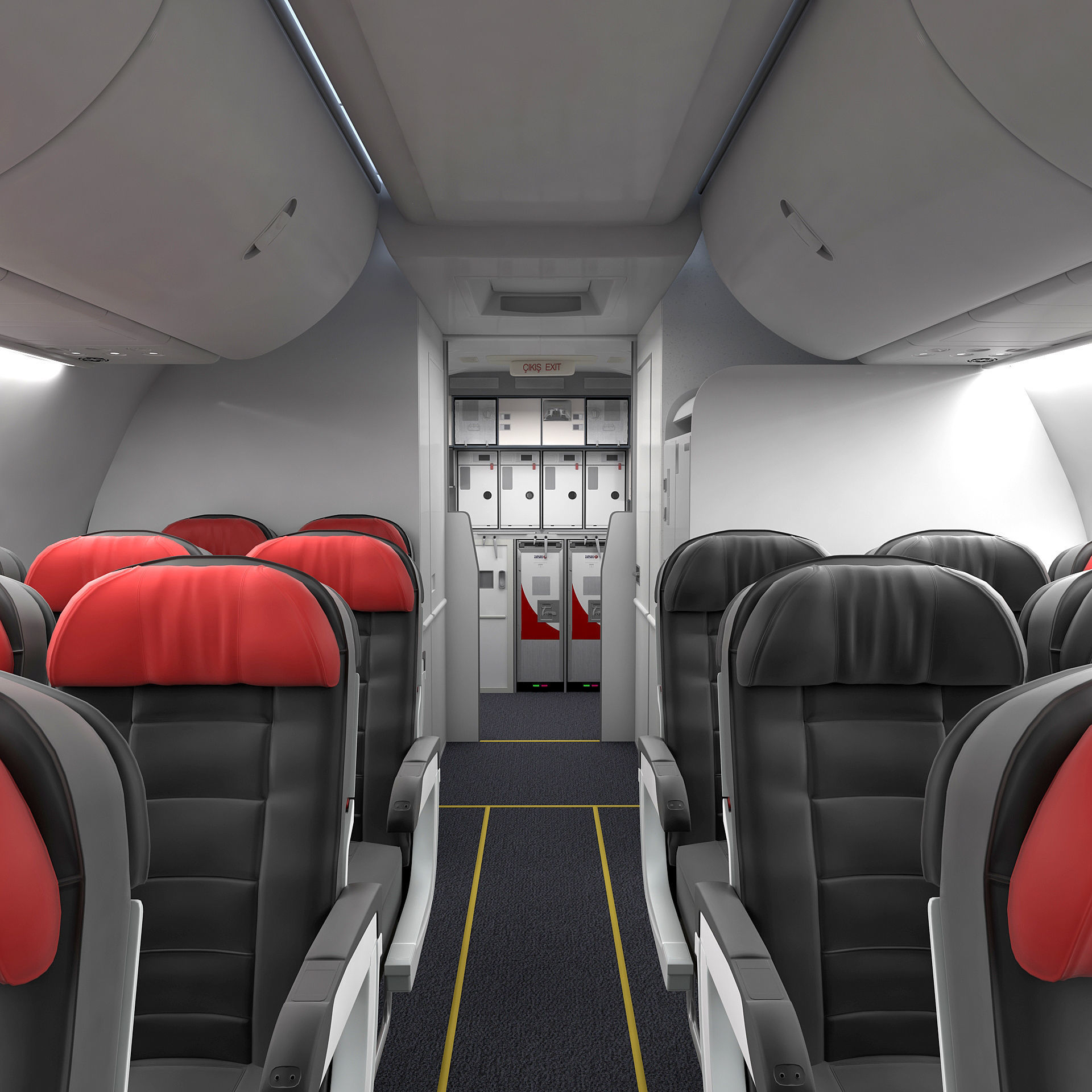 Boeing 737 Interior With Galley 3D model | CGTrader