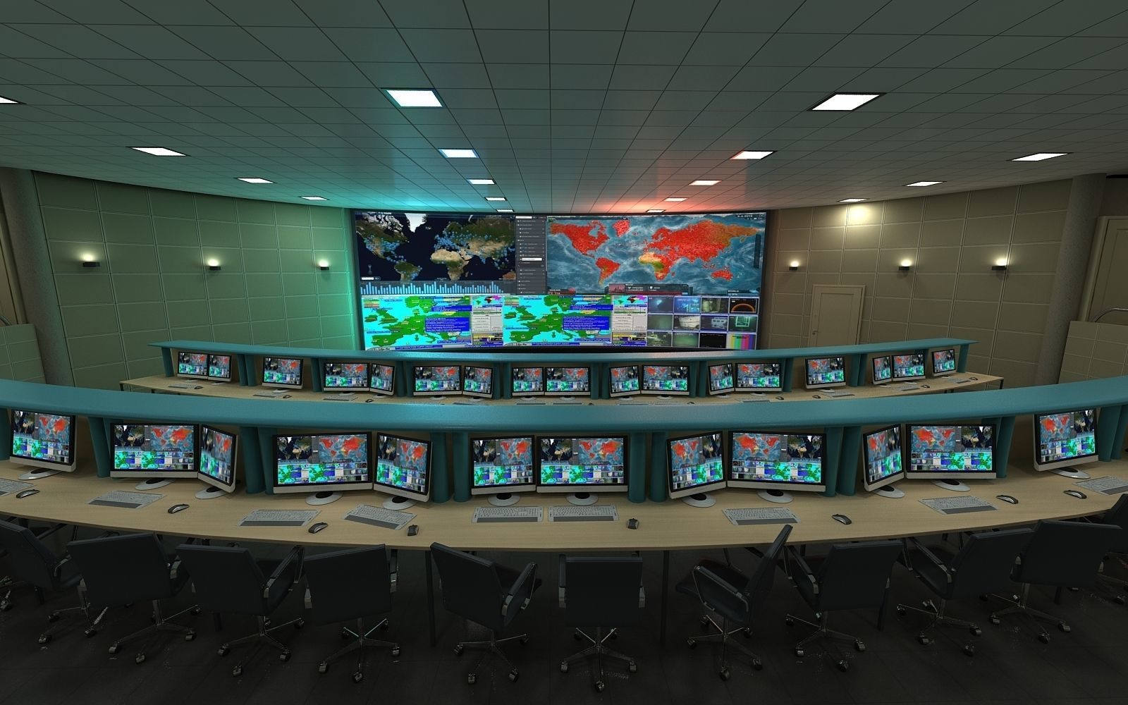 Mission Control Center 3D model | CGTrader