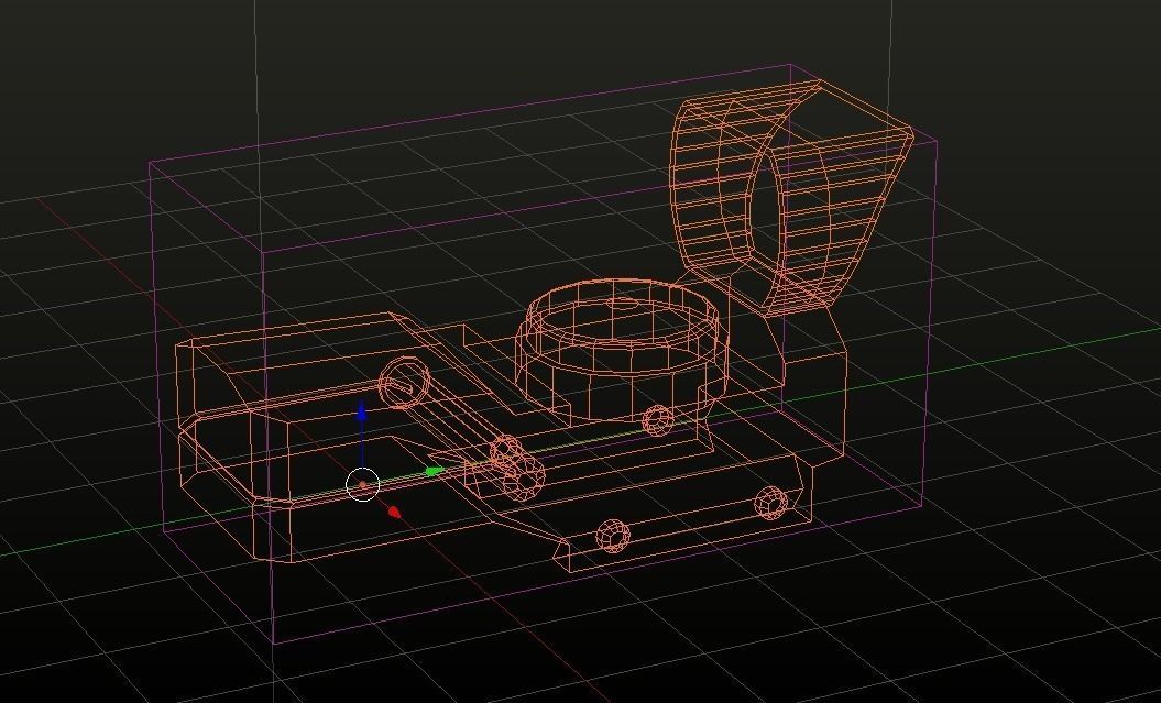 3D model Red Dot Sight 3D Model - Game Ready VR / AR / low-poly | CGTrader
