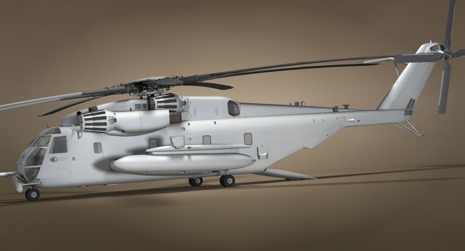CH-53 Military Helicopter With Simple Textures 3D model rigged | CGTrader