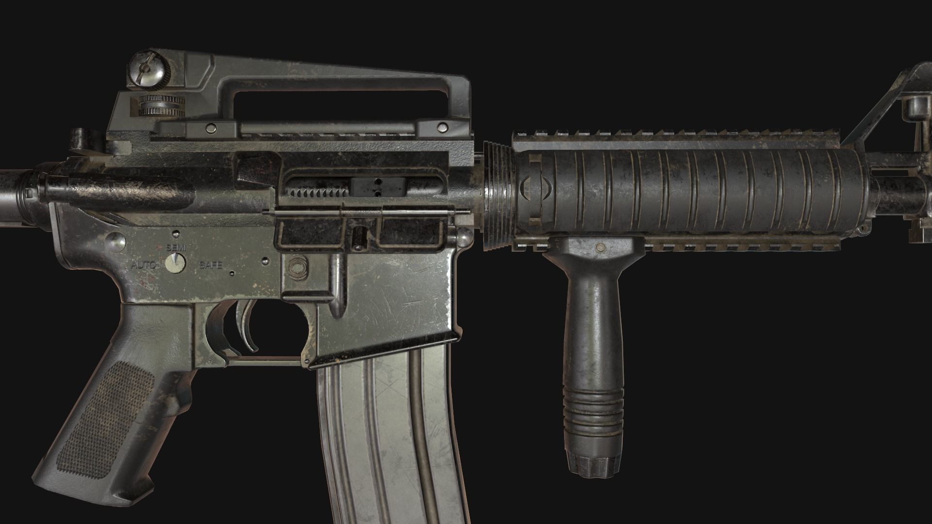 3D model M4A1 Modular Carbine lowpoly VR / AR / low-poly | CGTrader