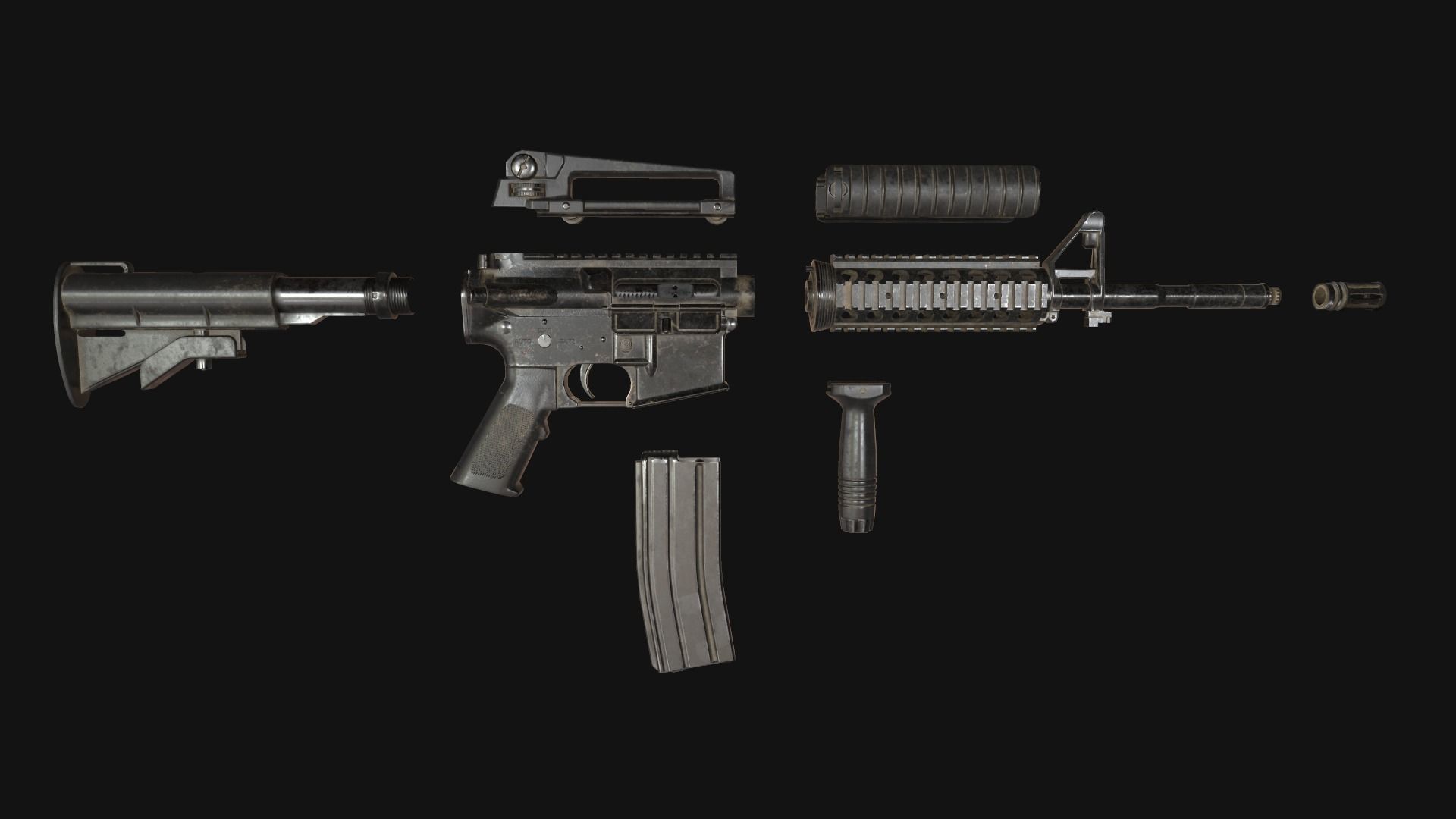 3D model M4A1 Modular Carbine lowpoly VR / AR / low-poly | CGTrader