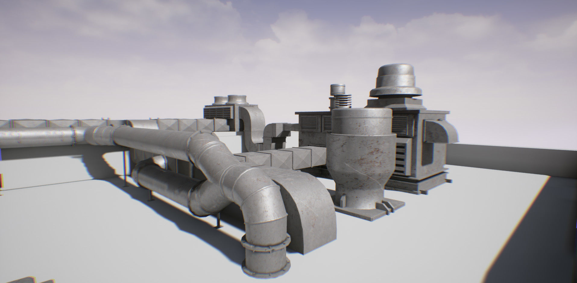 3D model ultimate air ducts modular system 60 elements lowpoly VR / AR ...