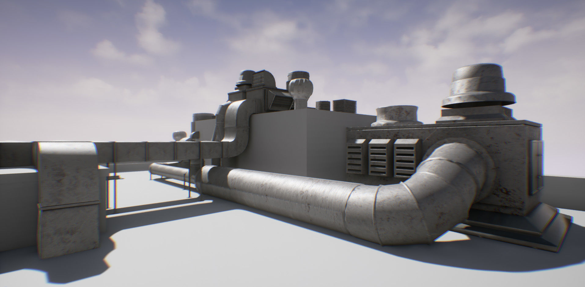 3D model ultimate air ducts modular system 60 elements lowpoly VR / AR ...