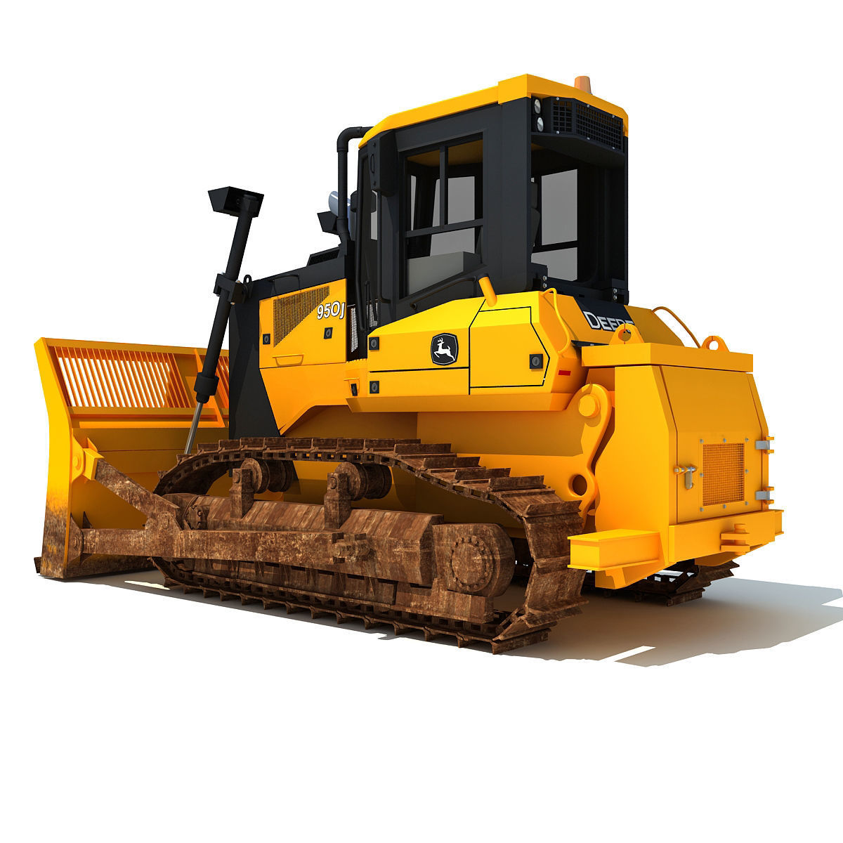 Yellow John Deere Waste Handler 3D model | CGTrader