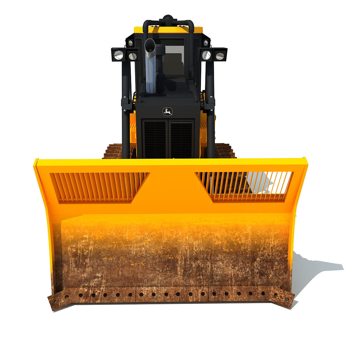 Yellow John Deere Waste Handler 3D model | CGTrader