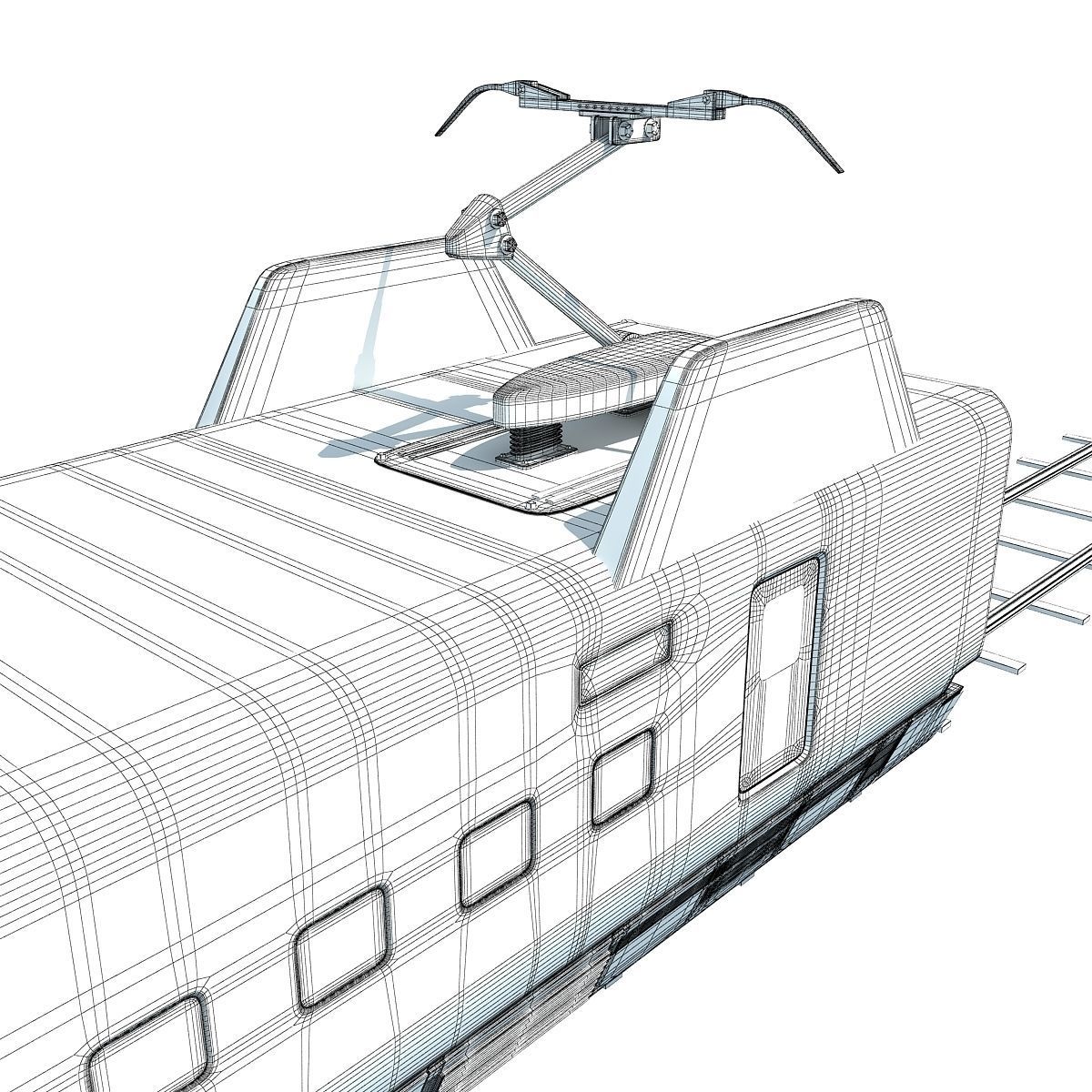 Blue High-Speed Train Shinkansen 3D model | CGTrader