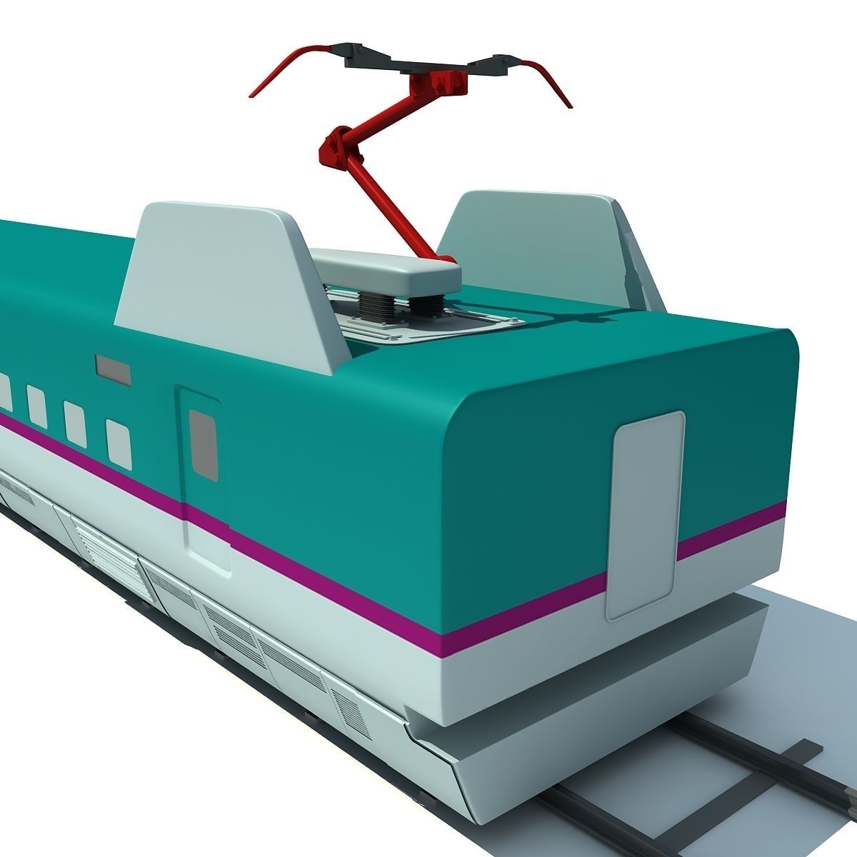 Blue High-Speed Train Shinkansen 3D model | CGTrader