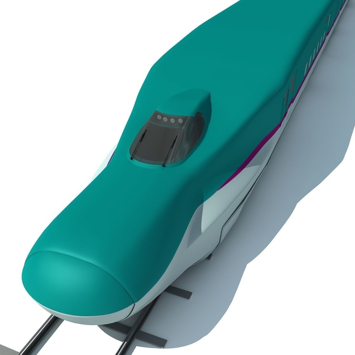 Blue High-Speed Train Shinkansen 3D model | CGTrader