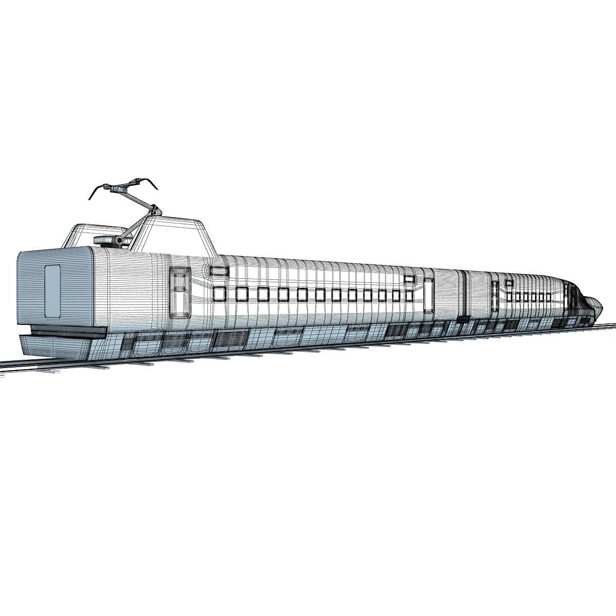 Blue High-Speed Train Shinkansen 3D model | CGTrader