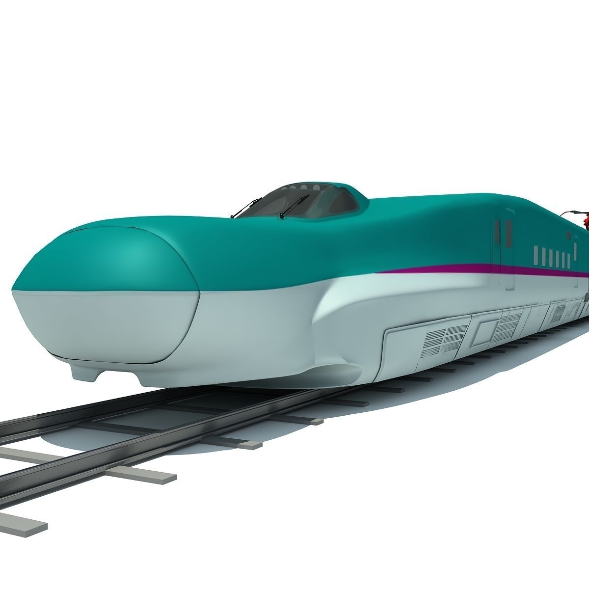 Blue High-Speed Train Shinkansen 3D model | CGTrader