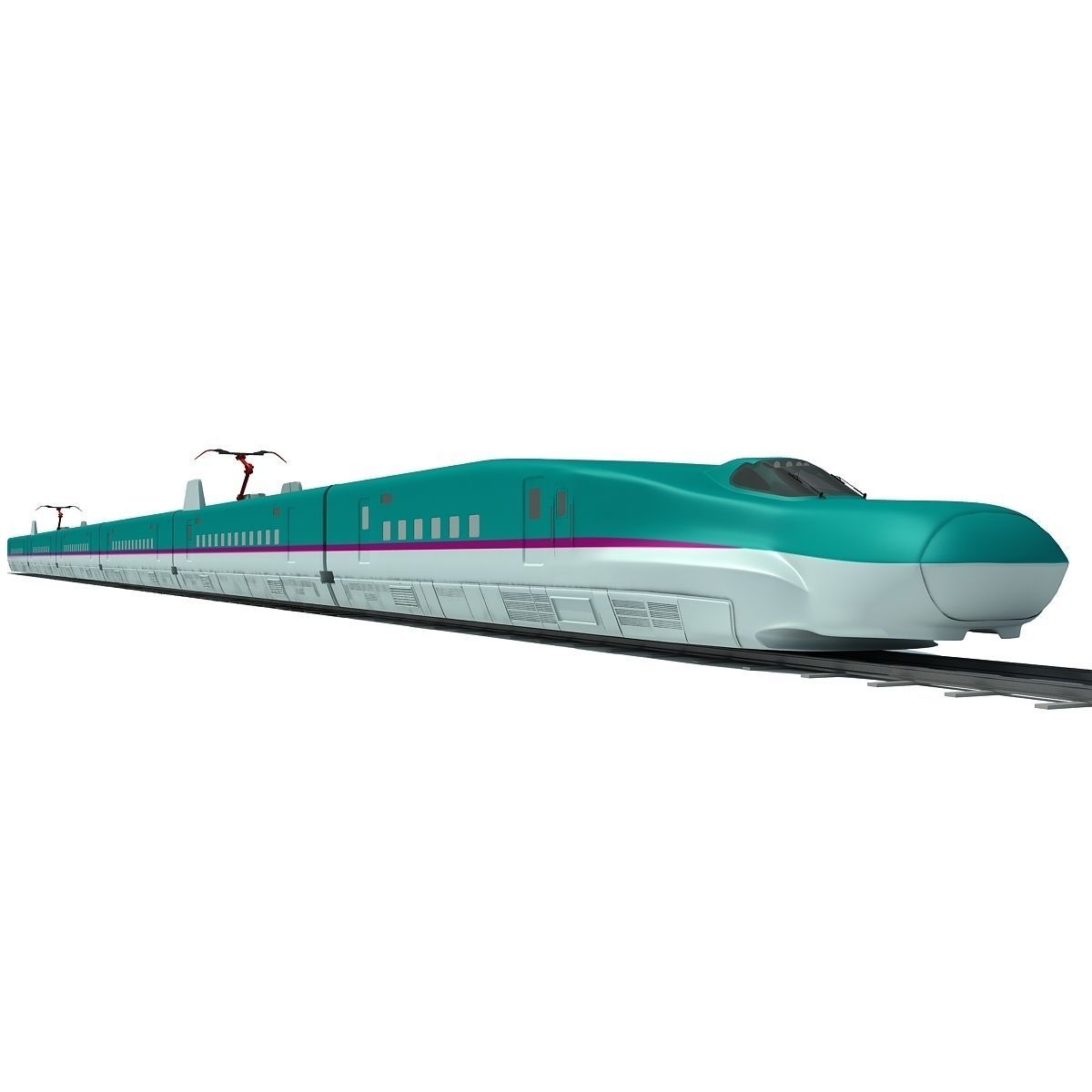 Blue High-Speed Train Shinkansen 3D model | CGTrader