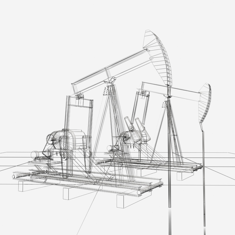 Oil Field Pump Jack 3D model | CGTrader