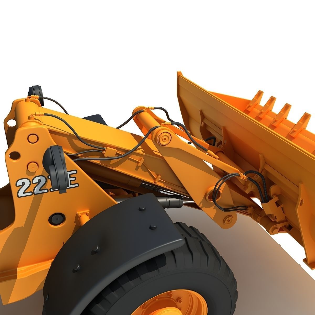 Yellow Case Wheel Loader 3D model | CGTrader